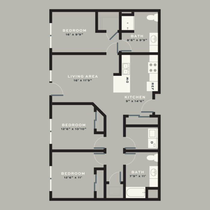 Unit Plans | Ruxton Apartments | Platteville, Wisconsin