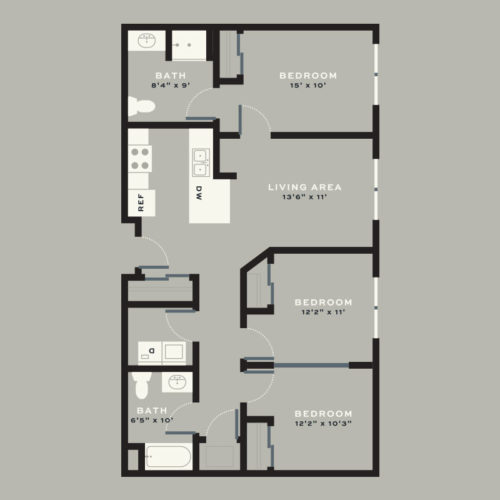 Unit Plans | Ruxton Apartments | Platteville, Wisconsin