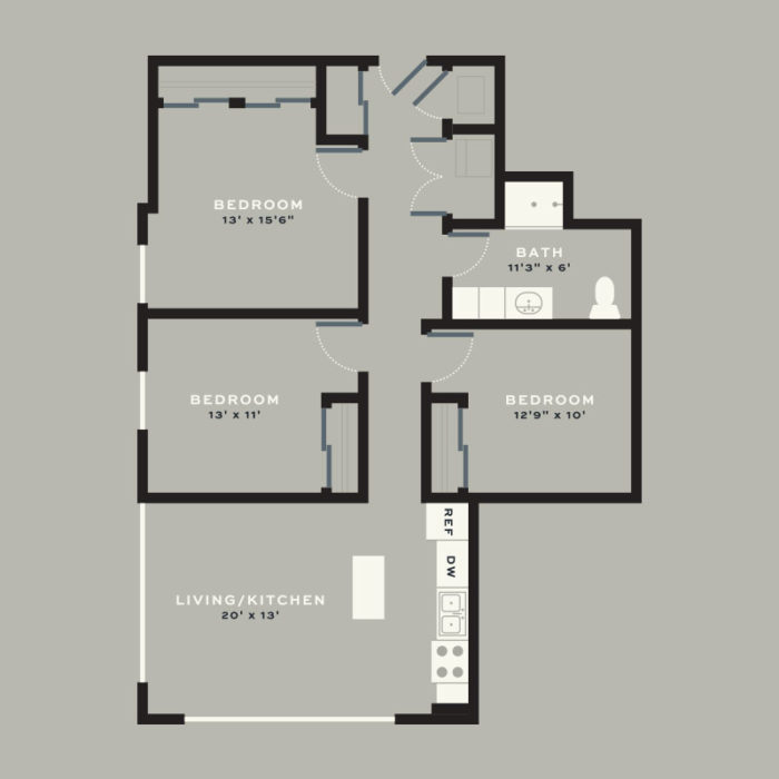 Unit Plans | Ruxton Apartments | Platteville, Wisconsin